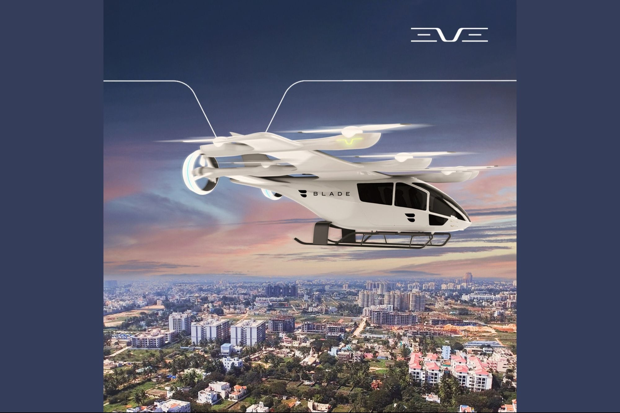 Eve Air Mobility Ties Up With Fly Blade India To Bring Air Taxis