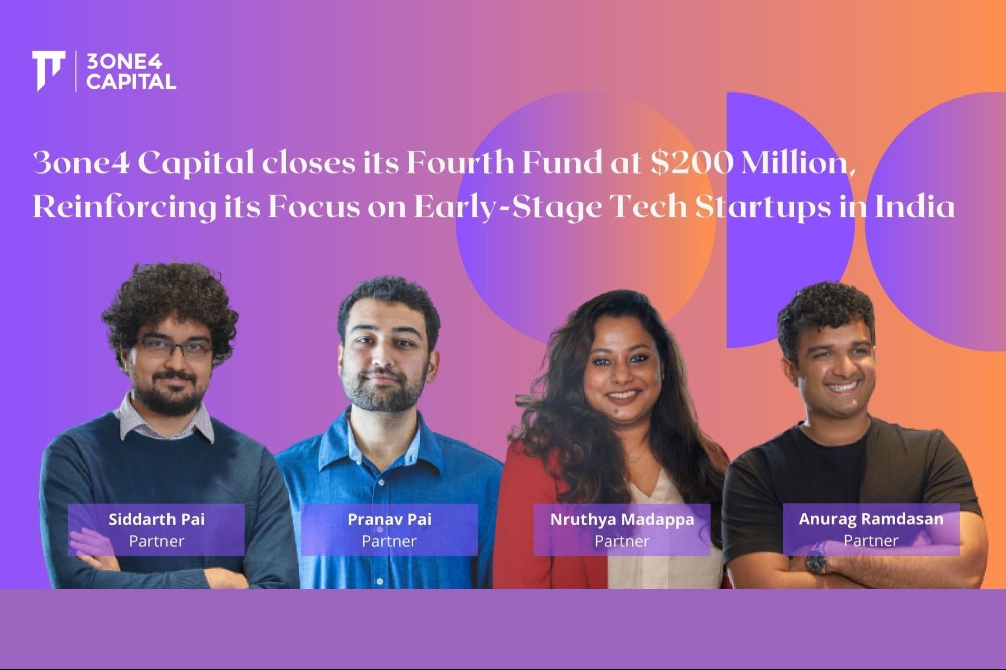 3one4 Capital Closes Its Fourth Fund At $200 Million