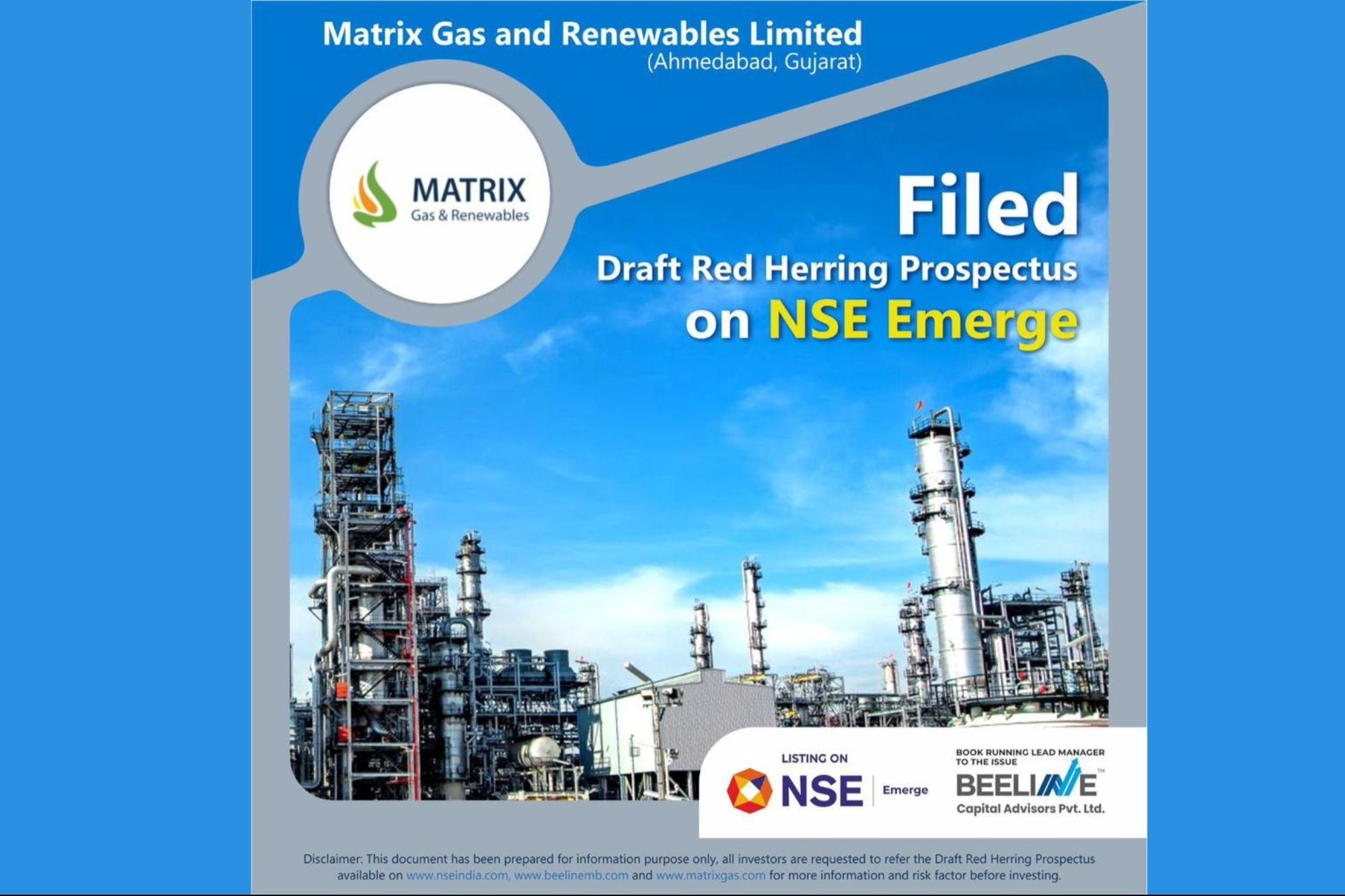 Matrix Gas Concludes Pre-IPO Fundraising And Files DRHP For IPO